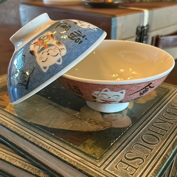 Dining | Two Asian Cat Rice Bowls | Poshmark